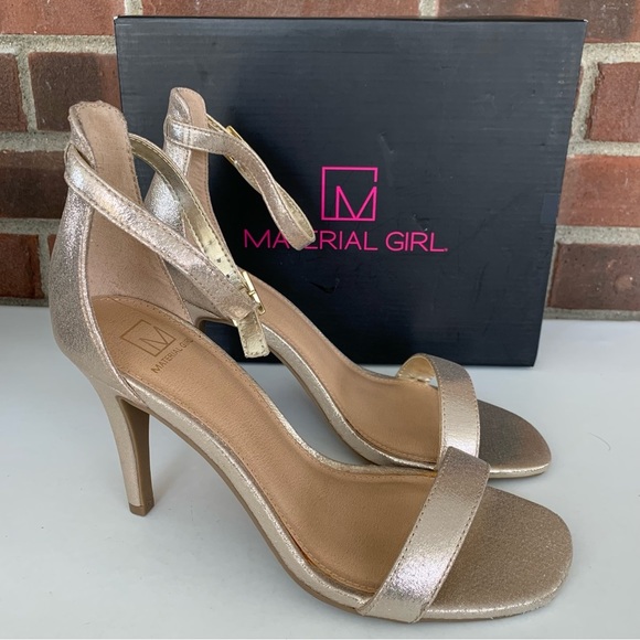 Material Girl | Shoes | Material Girl Womens Blaire4 Gold High Heel ...